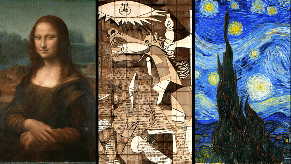 Quels sont les œuvres d'art les plus connues du monde (selon Chat GPT)